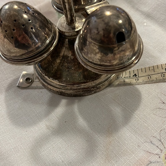 England | Kitchen | Vintage Epns England Silver Condiment Set Cobalt ...